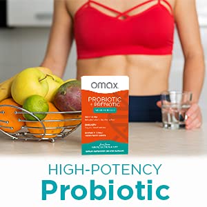 Omax 3 Boxes Probiotic + Prebiotic Supplement Pills, 50 Billion CFU, 10 ...