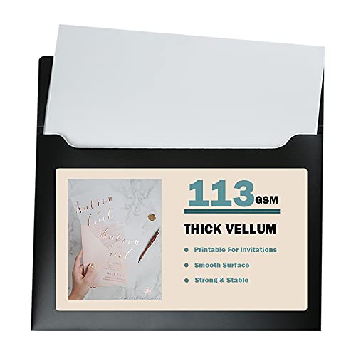 Vellum Paper, Printable Thick Vellum Paper, 113 GSM,A4 Size, 40 Sheets ...