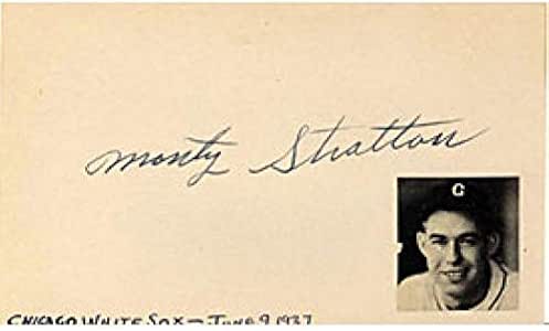 Monty Stratton Autographed 3X5 Card - MLB Cut Signatures at Amazon's ...