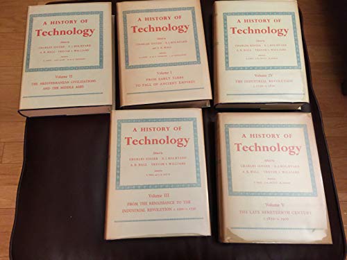 Amazon - History of Technology, 5 volume set (A): Charles Singer, E.J ...