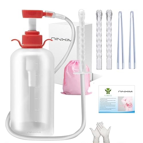 Vaginal Douche Enema Cleaner 600ml Reusable Manual Pressure Anal ...