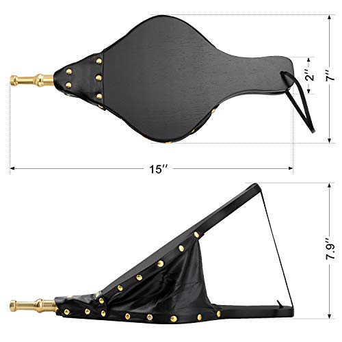 Amagabeli Fireplace Bellows Large Wood Air Blower Cast Nozzle for ...