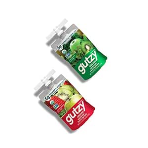 Amazon.com: Gutzy Organic Gut Healthy Smoothie Snack Pouches - Fruit ...