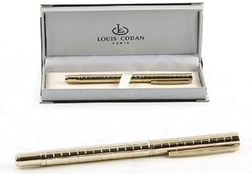 Louis Codan Titanium Gold Finish Fountain Pen - Boxed Gift LC1080 ...