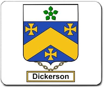 Amazon.com : Dickerson or Dickeson Family Crest Coat of Arms Mouse Pad ...