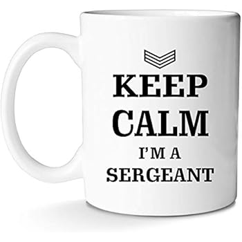 Amazon.com: Sgt Mug Cup for Coffee Sergeant Staff, Army, USMC, Police ...
