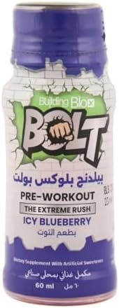 BOLT Pre-workout Shot | Liquid | Blueberry | 1 Serving | Energy Drink ...