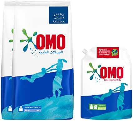 Omo Active Laundry Detergent Powder, 6Kg (Pack Of 2) + Omo Automatic ...