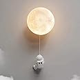 LED Moon Wall Light Kids Room Nursery Astronaut Wall Sconce Nordic ...