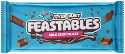Feastables MrBeast Milk Chocolate Bars - Made with Grass-Fed Milk Chocolate and Organic Cocoa ...