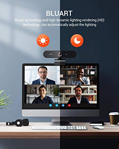 DEPSTECH Webcam with Microphone for Desktop, 2K QHD USB Web Cam with ...