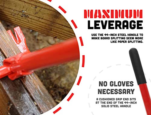 Deck Demon Wrecking Bar - 44 Inch Steel Deck Board Remover Tool - Save ...