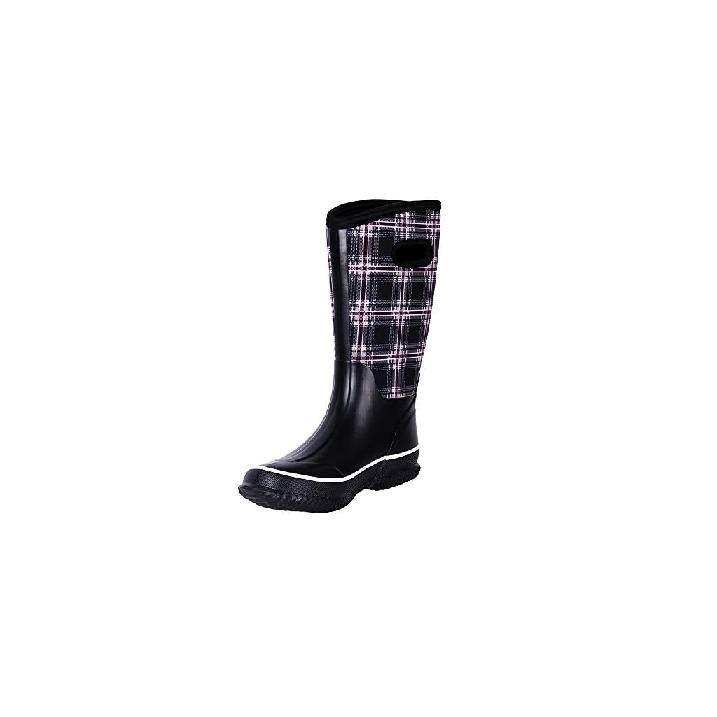 WTW Women's Rubber Neoprene Snow Boots Winter Warm Waterproof Insulated ...