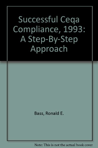 Amazon - Successful Ceqa Compliance, 1993: A Step-By-Step Approach ...