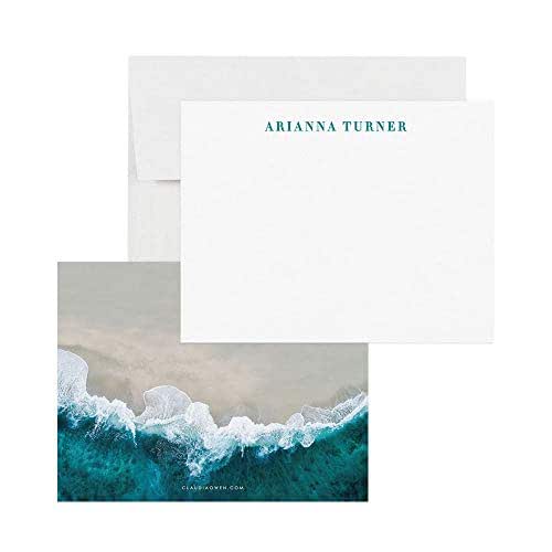 Amazon.com: Personalized Beach Stationary Beach Note Cards, Sea Note ...