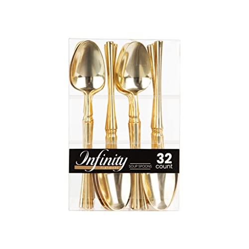 Party Bargains Disposable Plastic Flatware Soup Spoons Utensils, 32 ...