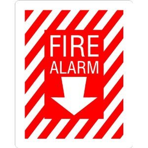Amazon.com: P1527 FIRE ALARM WARNING SAFETY SIGN POSTER PRINT: Posters ...