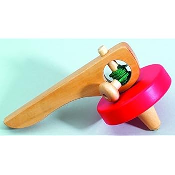 Amazon.com: GoodPlay Wooden Spinning Top Gyroscope peg-top with Handle ...