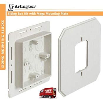 Arlington 8091FDBL Plastic Wall/Vertical Mount All Siding Box Kit With ...