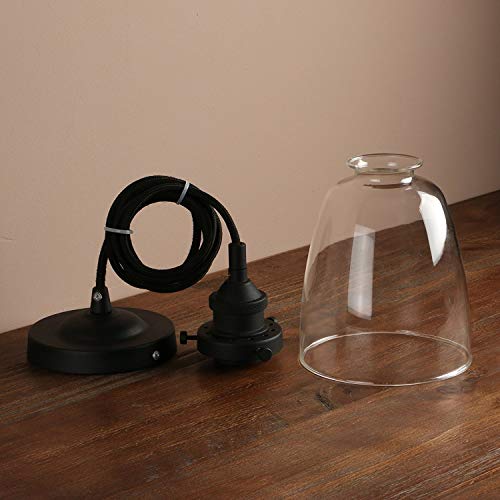 Pathson Rustic Retro Oval-Shaped Style Pendant Light Dia 5.6” With ...