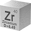 Zirconium Cube - Metal Element Cubes - Laser Engraved Density Cube Set for a Periodic Table of ...