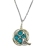 Amazon.com: Robins Nest or Bird's Nest Pendant with 2 Turquoise Eggs on ...