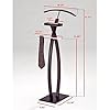 Pilaster Designs Modern Walnut Wood & Chrome Metal Chert Suit Rack ...