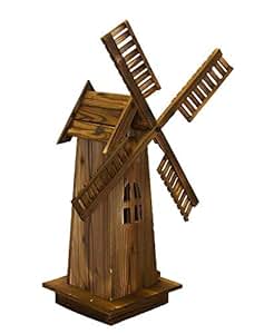 Amazon.com : Wooden Dutch Windmill Back Yard Decorations - Classic Old ...
