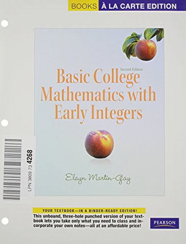 basic college mathematics with early integers Textbooks - SlugBooks