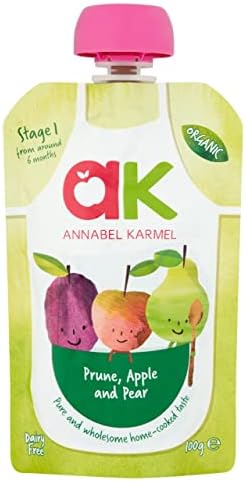 Puree Organic Prune,Apple & Pear Stage 1 Annabel Karmel - 100 Gm price ...
