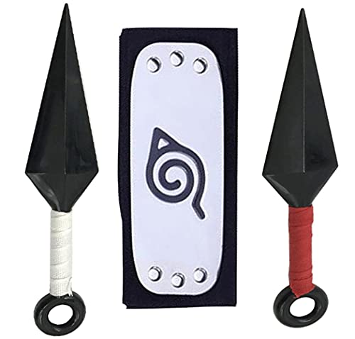 Buy Konoha Leaf Village Ninja Shinobi Cosplay Headband with Red and ...