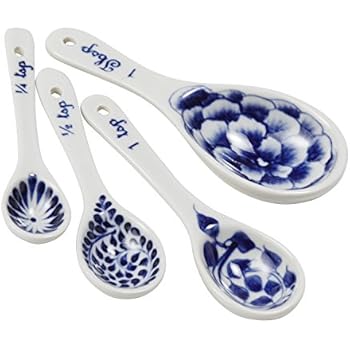 Amazon.com: Scandicrafts Ceramic Measuring Spoons, Set of 4: Ceramic ...