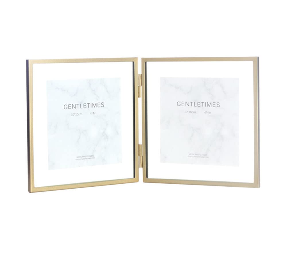 Rikyo Gold Folding Photo Frame, Hinged Picture Frame With Glass Front ...