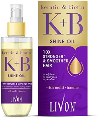 Livon Keratin & Biotin Smoothing Serum Oil For Stronger & Smoother hair ...