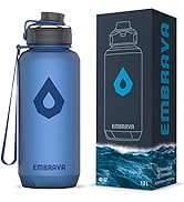 Amazon.com: Embrava 40oz Water Bottle - Large with Travel Carry Ring ...