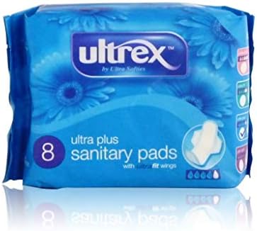 Always Clean & Dry Ultra SOFTIES, with ultra fit wings sanitary pads, 8 ...
