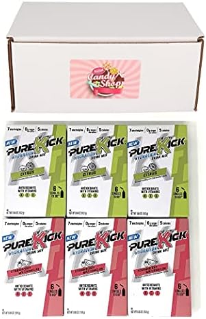Pure Kick Hydration Drink Mix Singles To Go Variety Pack of 2 Flavors ...