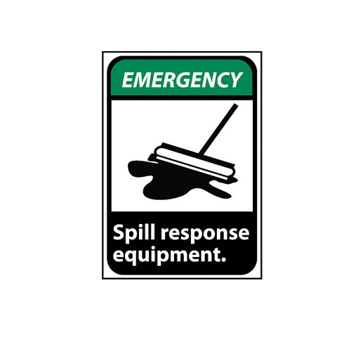 Nmc Ansi-Regulated Spill Response Sign - 7X10": Industrial Warning ...