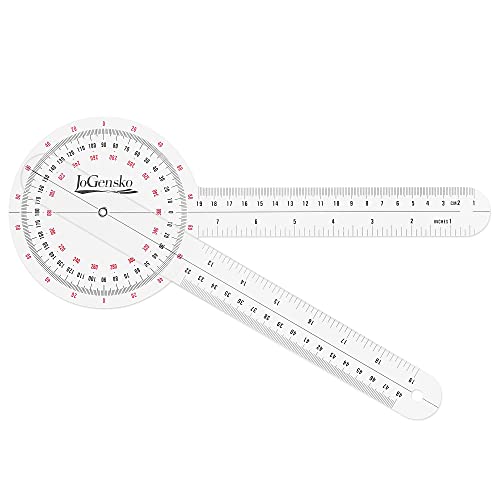 JoGensko 12 Inch Goniometer for Orthopaedic Use, 360 Degree Large Size ...
