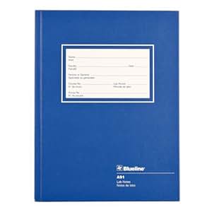 Blueline Lab Book Perfect Binding with Hard Cover, 200 Pages, 10-1/2" x ...