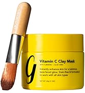 Amazon.com : Gleamin Turmeric Vitamin C Clay Mask & Mask Brush - Clay ...