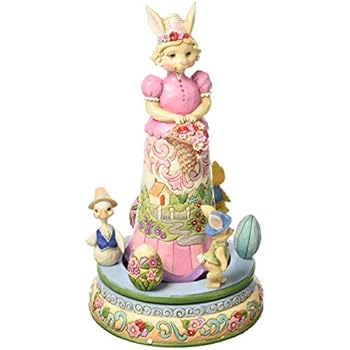 Amazon.com: Jim Shore Easter Bunny Rotating Musical Figurine 10.75" H ...