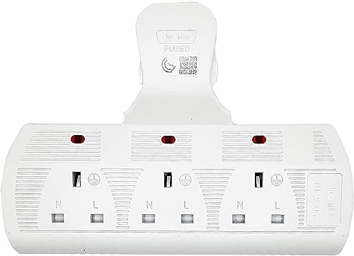 3 Way Plug Adapter, Multi Plugs Power Socket Extension, Triple Outlet ...