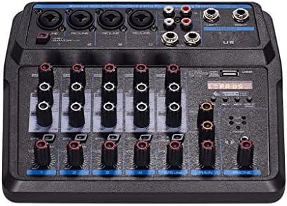 Buayea U6 Musical Mini Mixer 6 Channels Audio Mixers BT USB Mixing ...