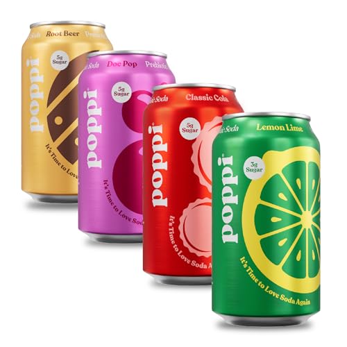POPPI Sparkling Prebiotic Soda, Beverages w/Apple Cider Vinegar ...