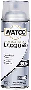 Watco 63081 Lacquer Clear Wood Finish Spray, 11.25 oz, Clear Gloss ...
