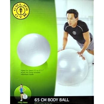 Amazon.com: Golds Gym 65 cm Exercise Body Ball with Pump: Sports & Outdoors