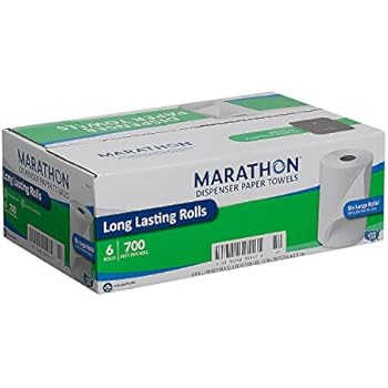 Amazon.com : Marathon - Dispenser Roll Paper Towels, 350 Ft. Rolls - 12 ...