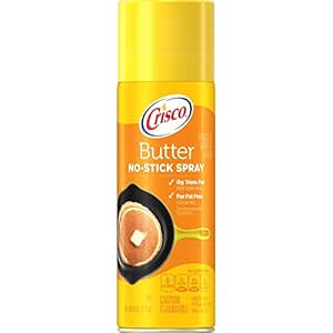 Amazon.com: Crisco Butter Flavor No-Stick Cooking Spray, 6 Ounce (Pack ...