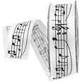 Amazon.com: Satin Music Note Ribbon - 7/8in Wide - 5 Yards